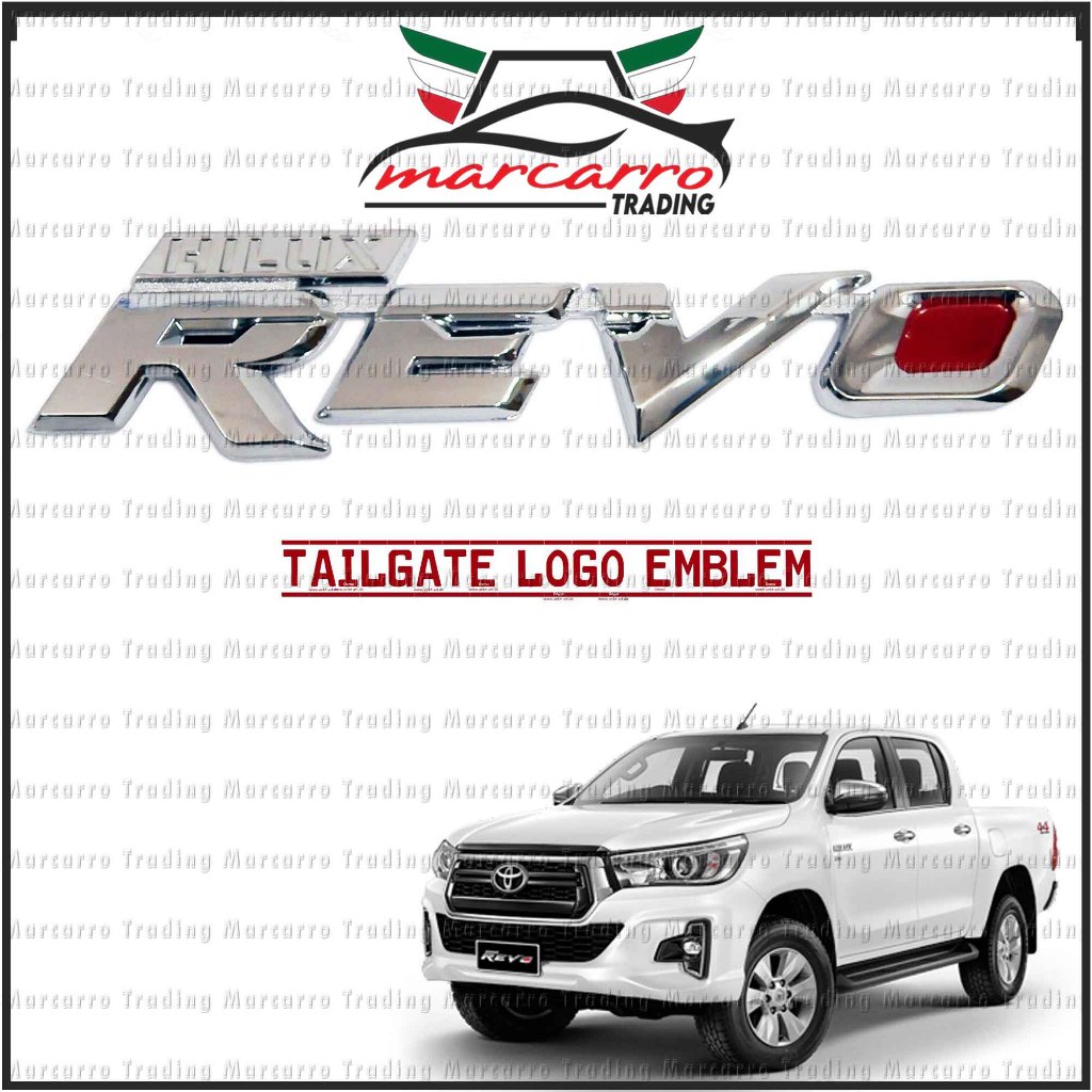 Hilux Revo Tailgate Logo Emblem Badge (Chrome Coated) | Shopee Philippines