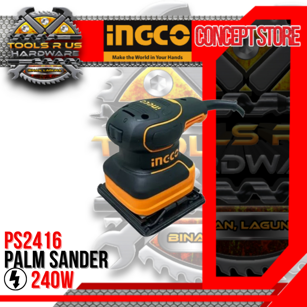 INGCO PALM SANDER 240W | PS2416 | BIÑAN | ING-POWERTOOLS | Shopee ...