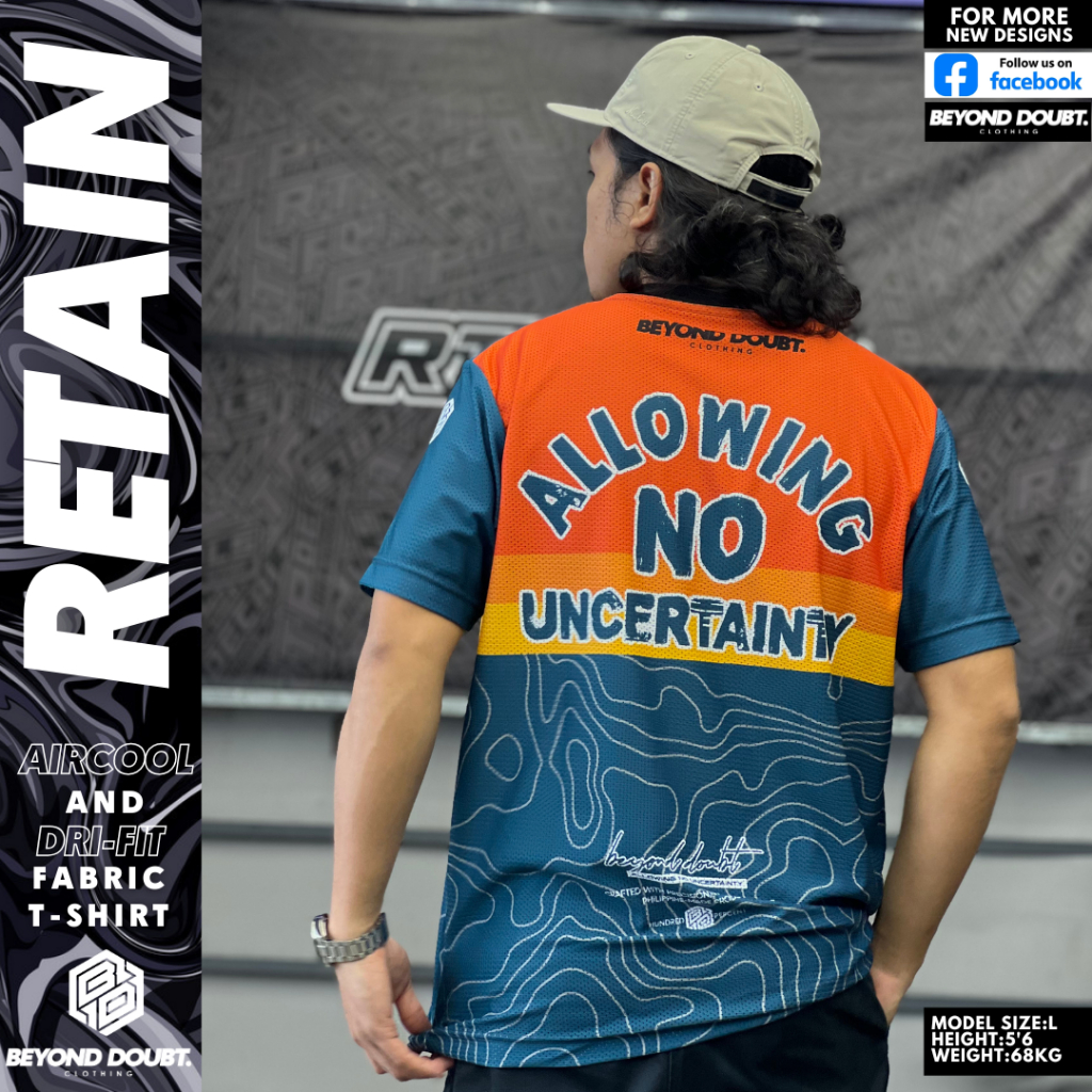 T-SHIRT - "RETAIN” Design AIRCOOL & DRIFIT Fabric - BEYOND DOUBT ...