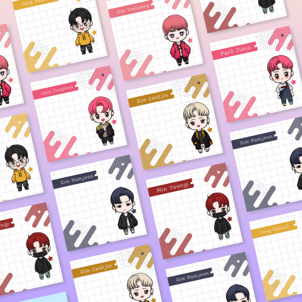 A&J Kpop BTS Memo Pad Notepad Gift Souvenirs Giveaways (50 Sheets) for ...