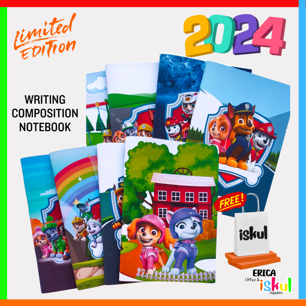 PAW PATROL ISKUL Writing Composition Glittery Premium Quality Notebooks ...
