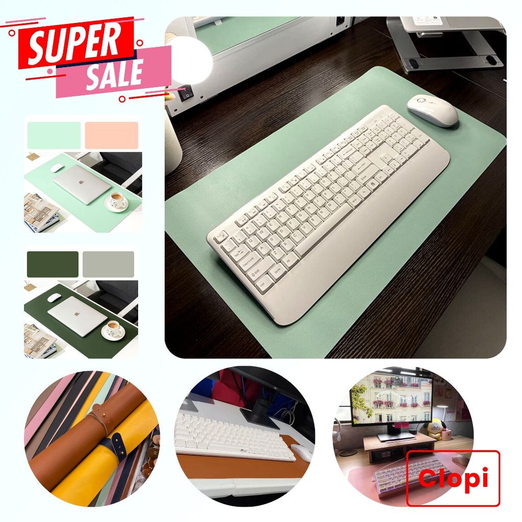 Clopi Laptop Mat Leather Desk Mat Double-side Desk Pad Gaming Large ...