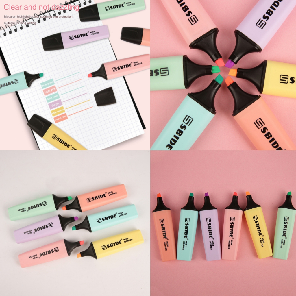 Highlighter Pen Macaron Color Students Mark Small Fresh Marker Pen ...