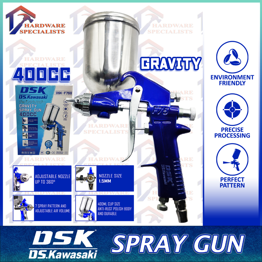 DS Kawasaki Gravity Spray Gun 400CC DSK-F75G Blue | Shopee Philippines