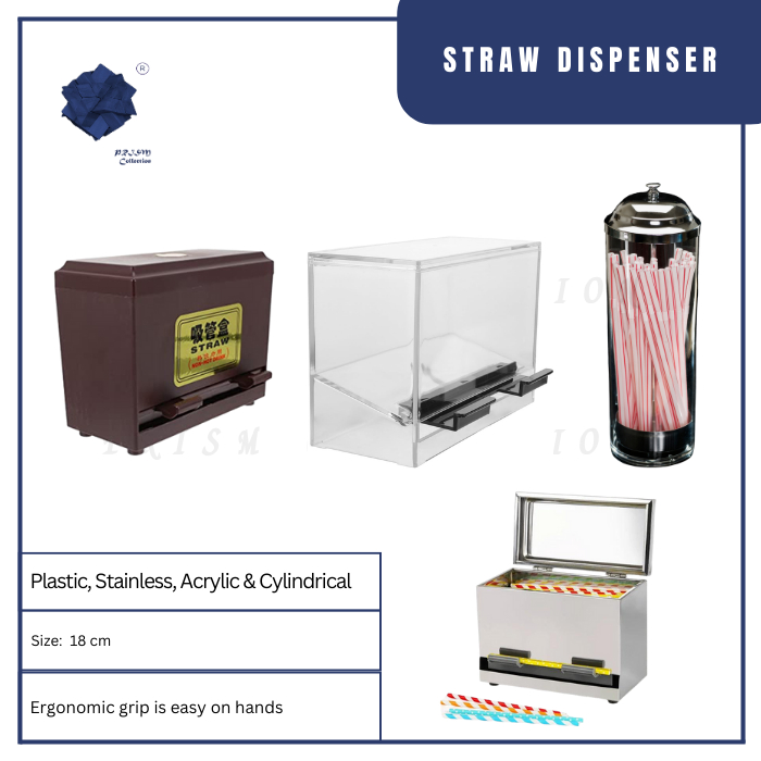 Prism Collection Straw Dispenser Automatic Push Container Storage For ...