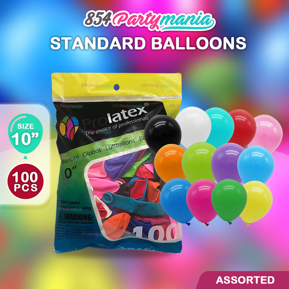 100PCS Size 10 Balloons Standard Prolatex Ordinary Birthday Party Needs ...