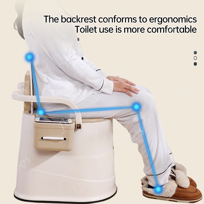 Jbos 【with armrest】Toilet Inner Bucket handrail adult pregnant deformed ...