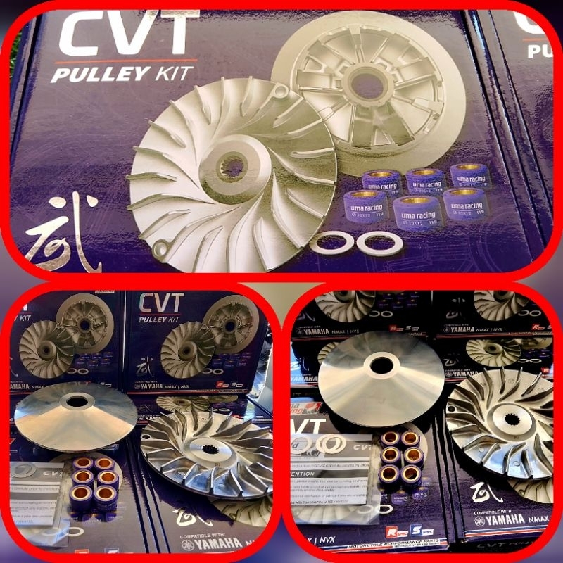 UMA Racing CVT Pulley Kit for Aerox v1 & v2/ NMAX v1 & v2 with pulley washer and 6pcs 13g ...