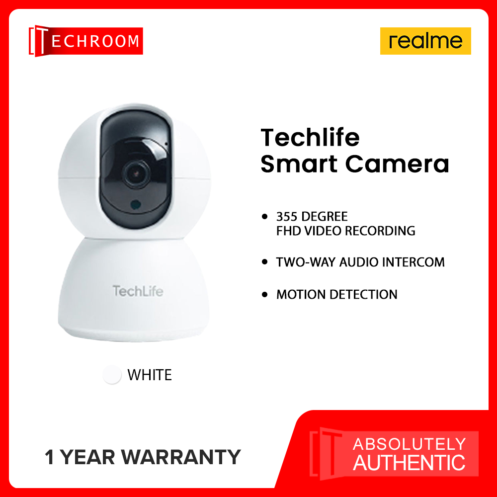 TechLife Smart Camera | 355°FHD Video Recording | Two-Way Audio ...