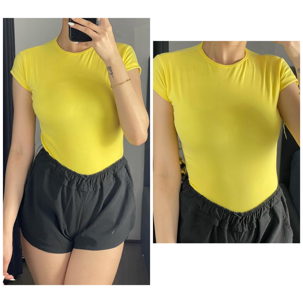 BASIC FULL LENGTH BODY HUGGING TOP (DOUBLE LINING) | Shopee Philippines