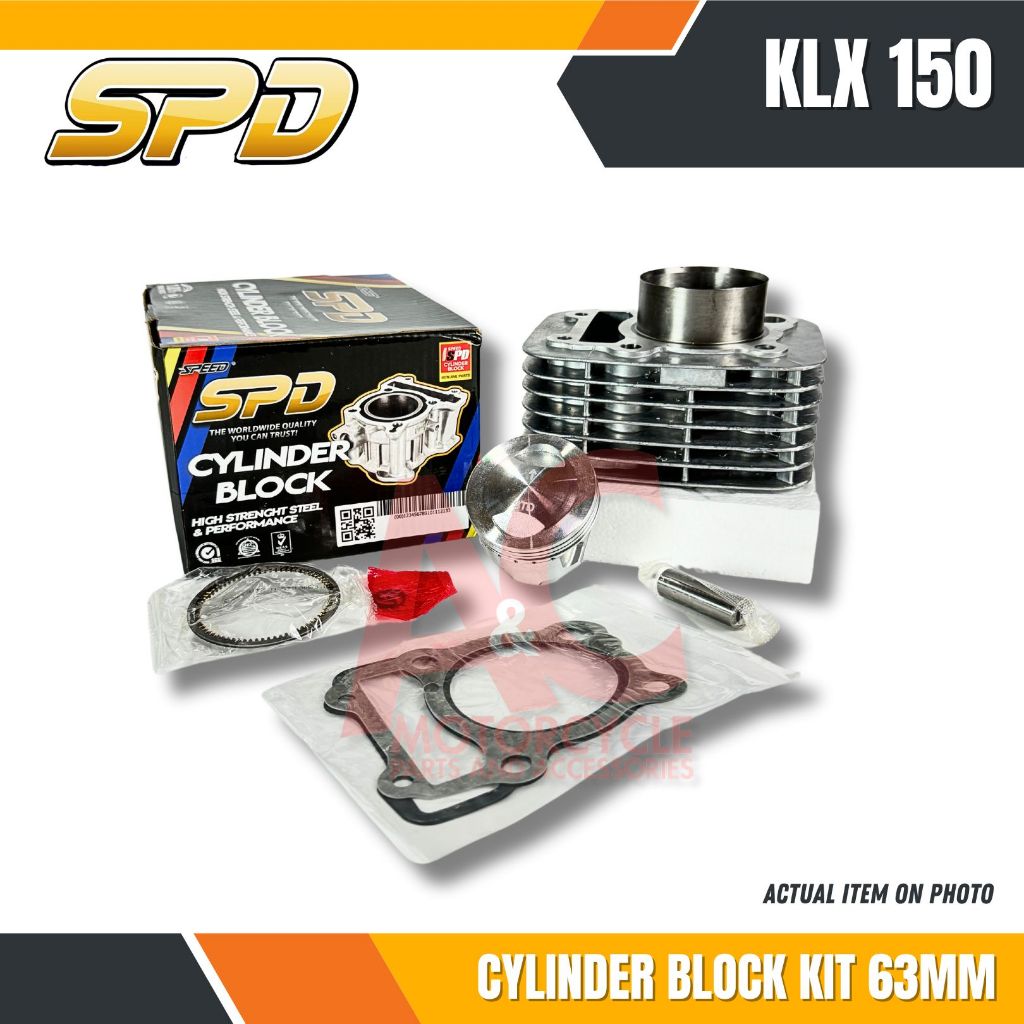 SPD KLX 150/ KLX 140 CYLINDER ASSEMBLY/ BORE KIT 63MM (STEEL) | Shopee ...