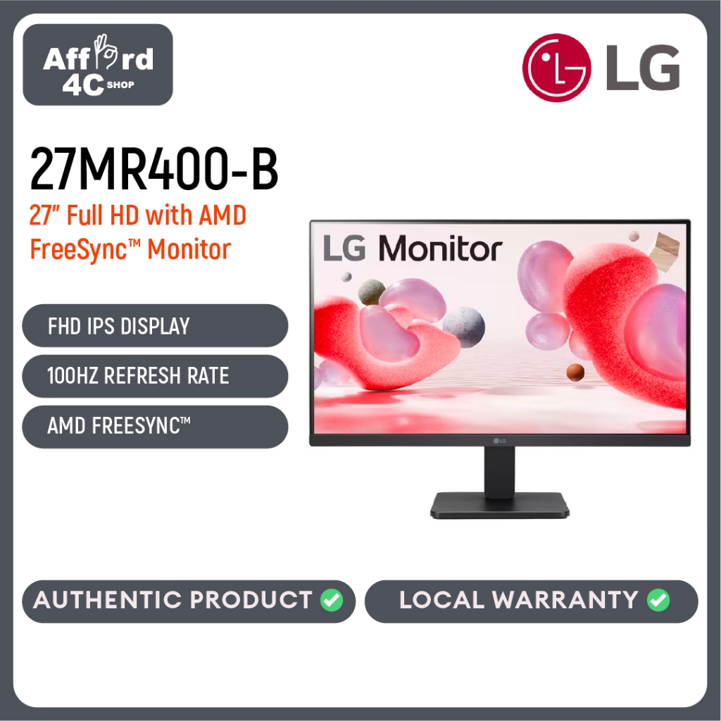 LG 27MR400-B 27'' IPS Full HD monitor with AMD FreeSync™ | Shopee ...