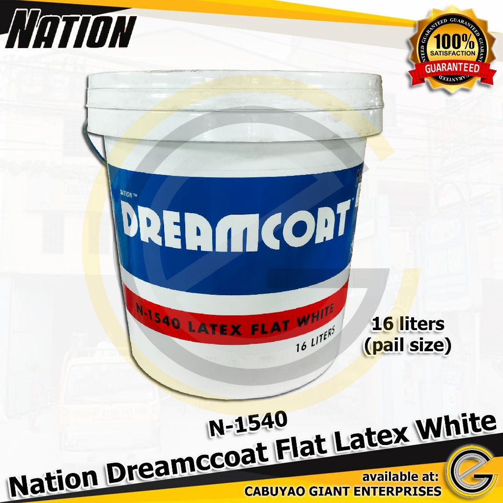 Nation N-1540 Dreamcoat Flat Latex White by Boysen (16 liters pail ...