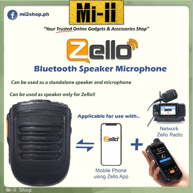 ANYSECU ZELLO RADIO BLUETOOTH SPEAKER MICROPHONE | Shopee Philippines