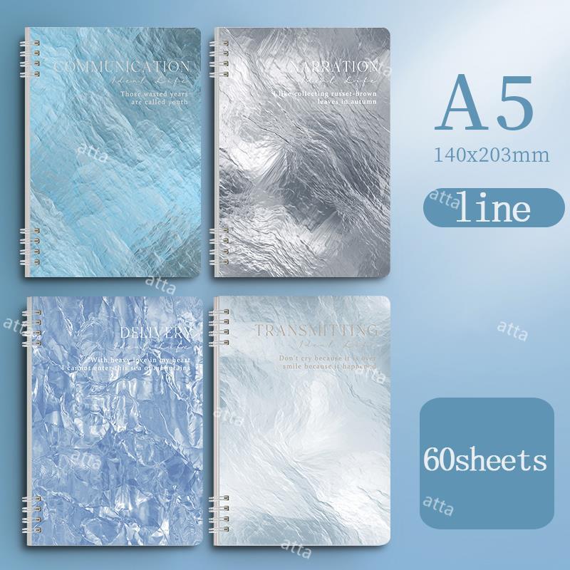 1PC A5/B5 60Sheets Thick A5 Spring Notebook Binder Notepad Spiral Line ...