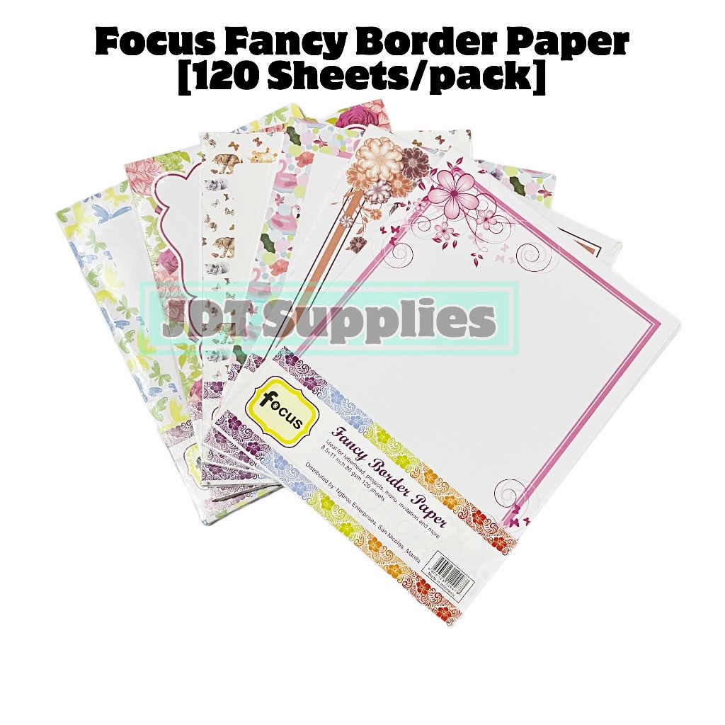 Fancy Border Paper [80gsm] [120 Sheets] [Letter Size] | Shopee Philippines