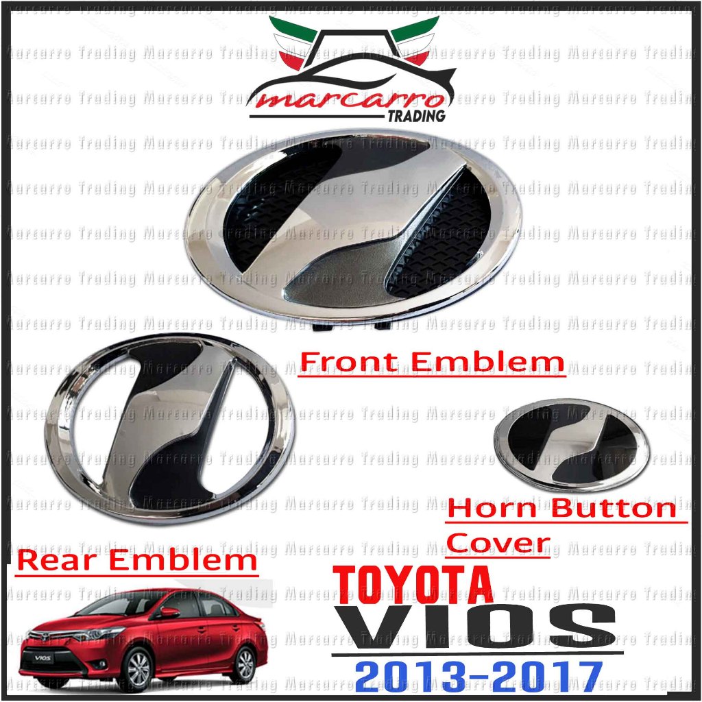 Toyota Vios 2013-2017 Front and Rear Vitz Emblem (With Steering Wheel ...