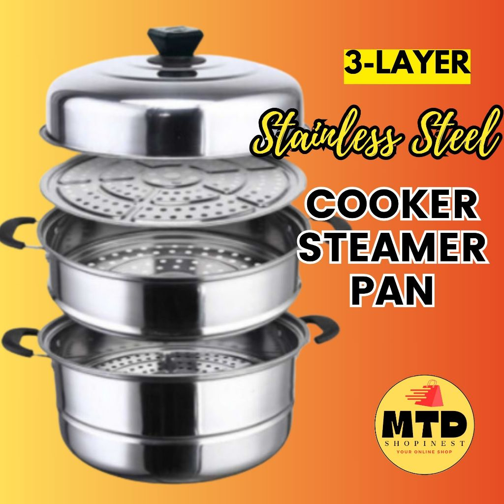 3Layer Stainless Steel Cooker Steamer Pan High Quality Steamer Cookware ...