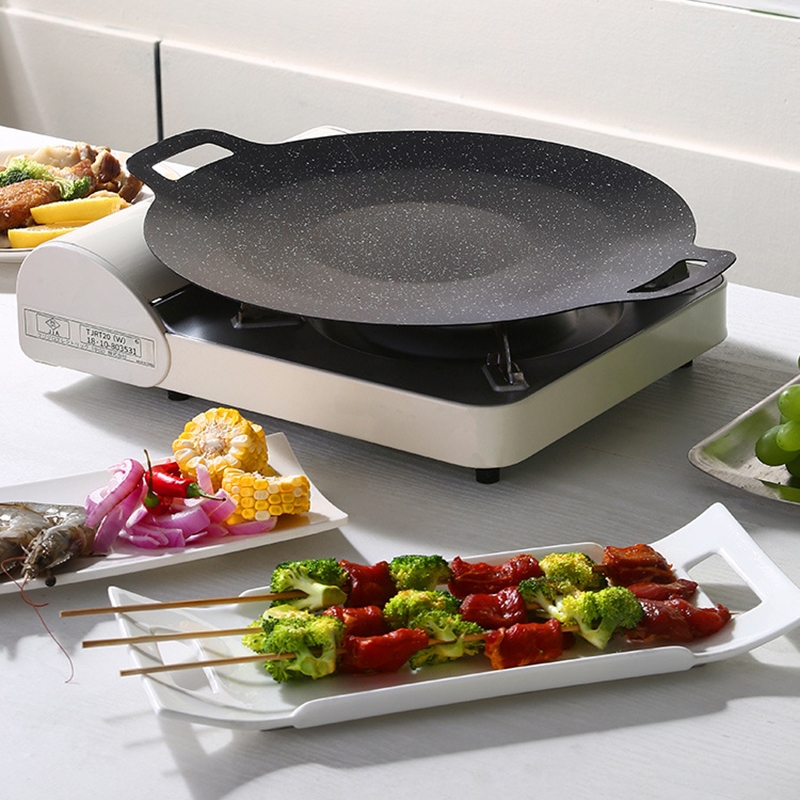 Dailyhome Korean Grill Pan BBQ Samgyupsal Griddle Non-stick Frying Pan ...