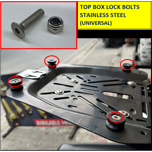 Top/Alloy Box Lock Bolts Stainless Steel with stainless lock nut ...