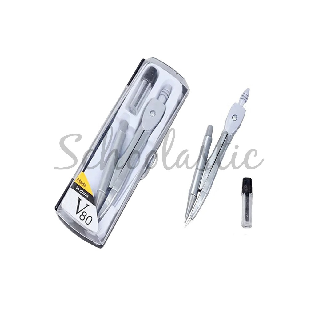 V80 Metal Compass Set with Pencil Lead Geometric Drawing Tool | Shopee ...