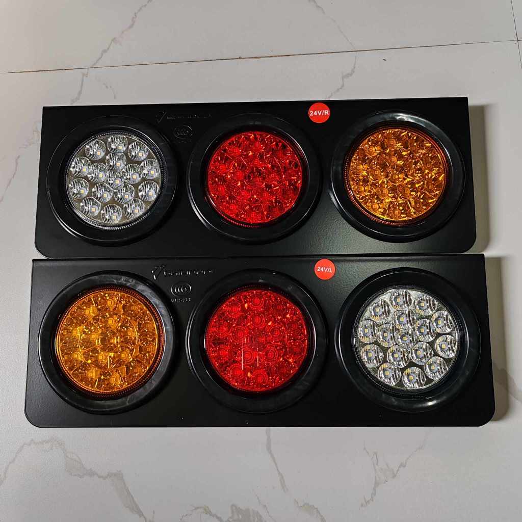 1 Set (2Pcs) - SD-2008 SHILIDUO 24V LED Round Tail 3 Slotted Tail light ...