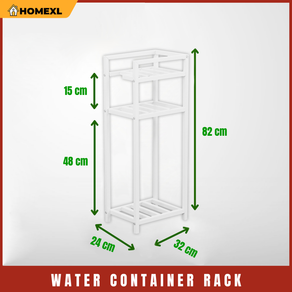 HOMEXL Water Gallon Rack/ Water Container Rack With Cup Specific Layer ...
