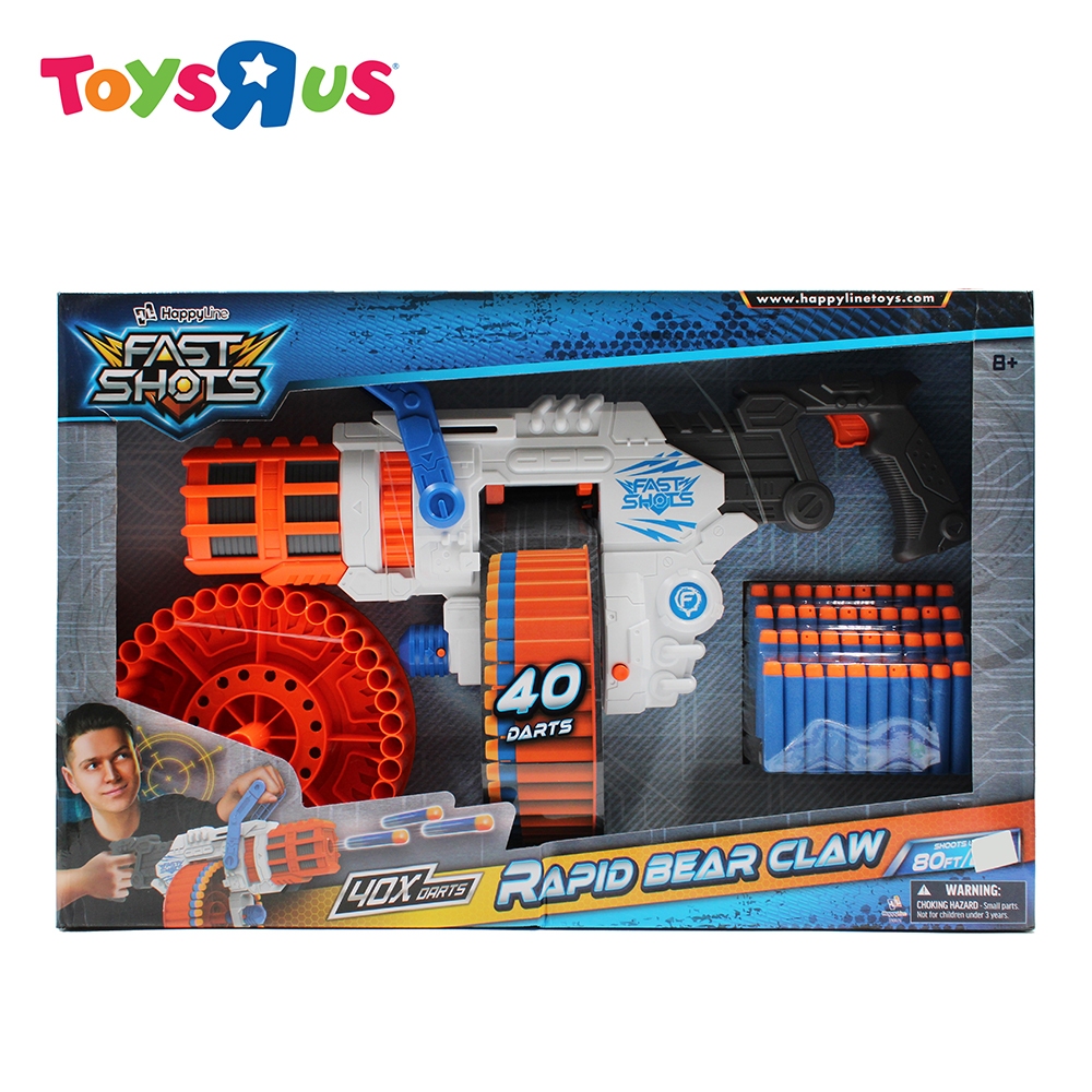 Fast Shots Rapid Bear Claw Blaster Toy, Ages 8+, 40 Foam Darts | Shopee ...