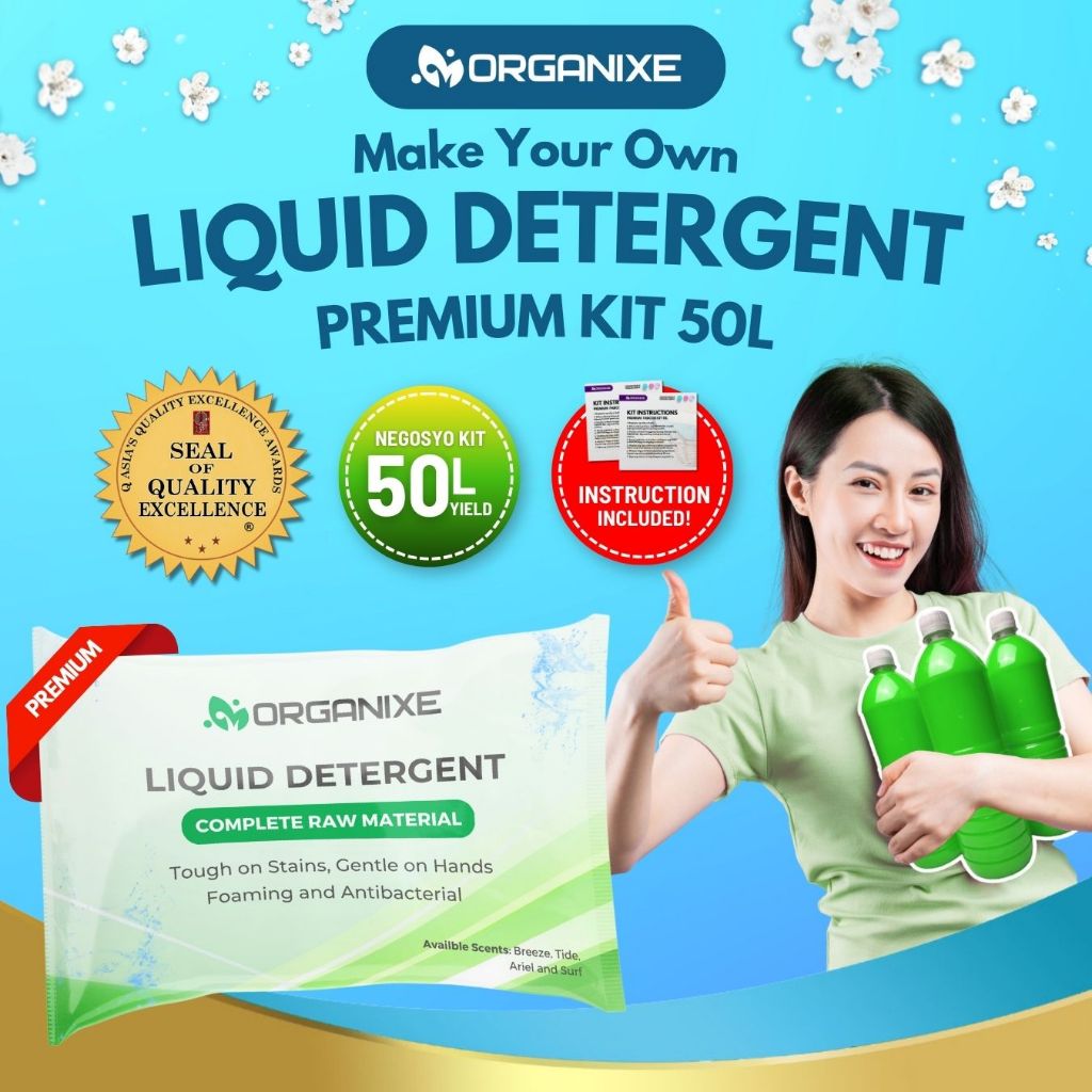 Organixe DIY Liquid Detergent Kit 50 Liters Yield Complete Materials Laundry Washing Soap ...
