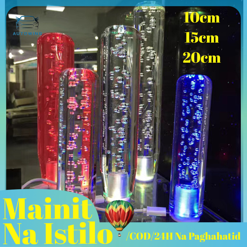 10/15/20CM 12/24V LED Gear Shift Knob Universal Crystal Lever Kambyo ...