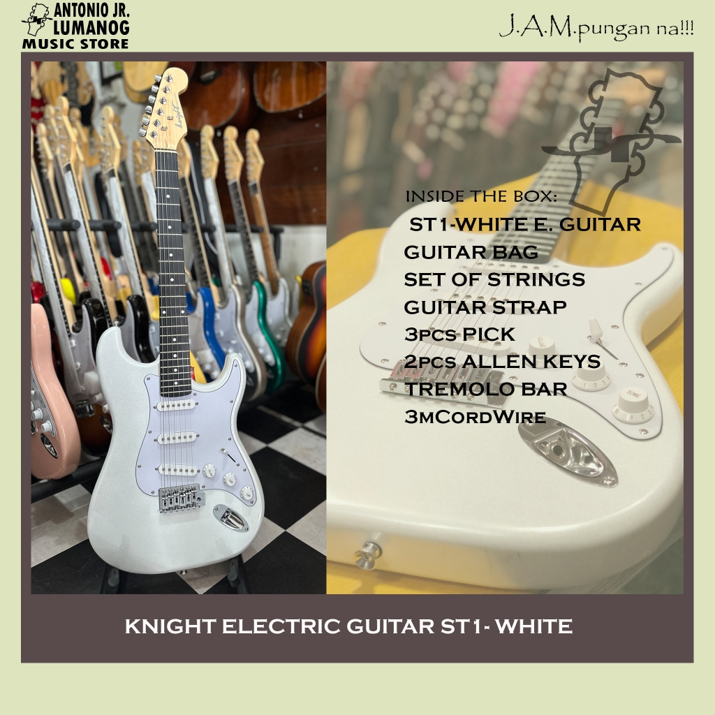 KNIGHT ST1 STRATOCASTER ELECTRIC GUITAR | Shopee Philippines