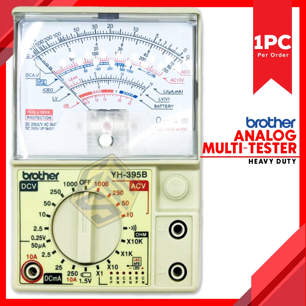 🟨Brother Analog Multimeter Multitester YH-395B Compact Size Tester With ...