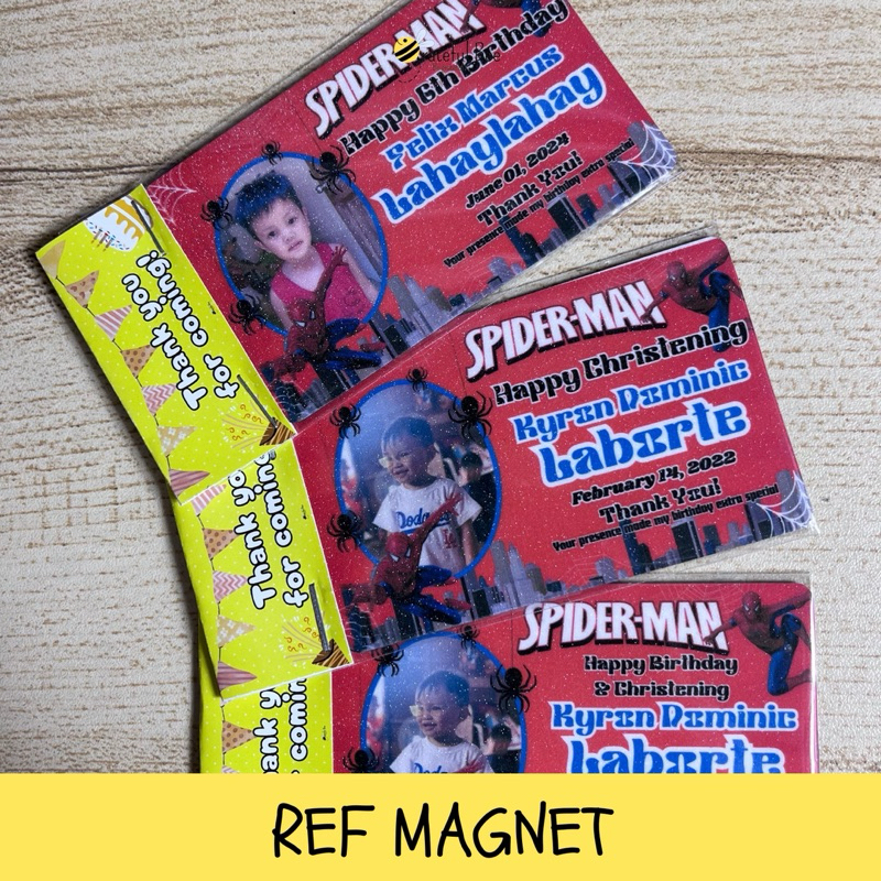SPIDERMAN REF MAGNET SOUVENIR FOR BIRTHDAY & BAPTISM | Shopee Philippines