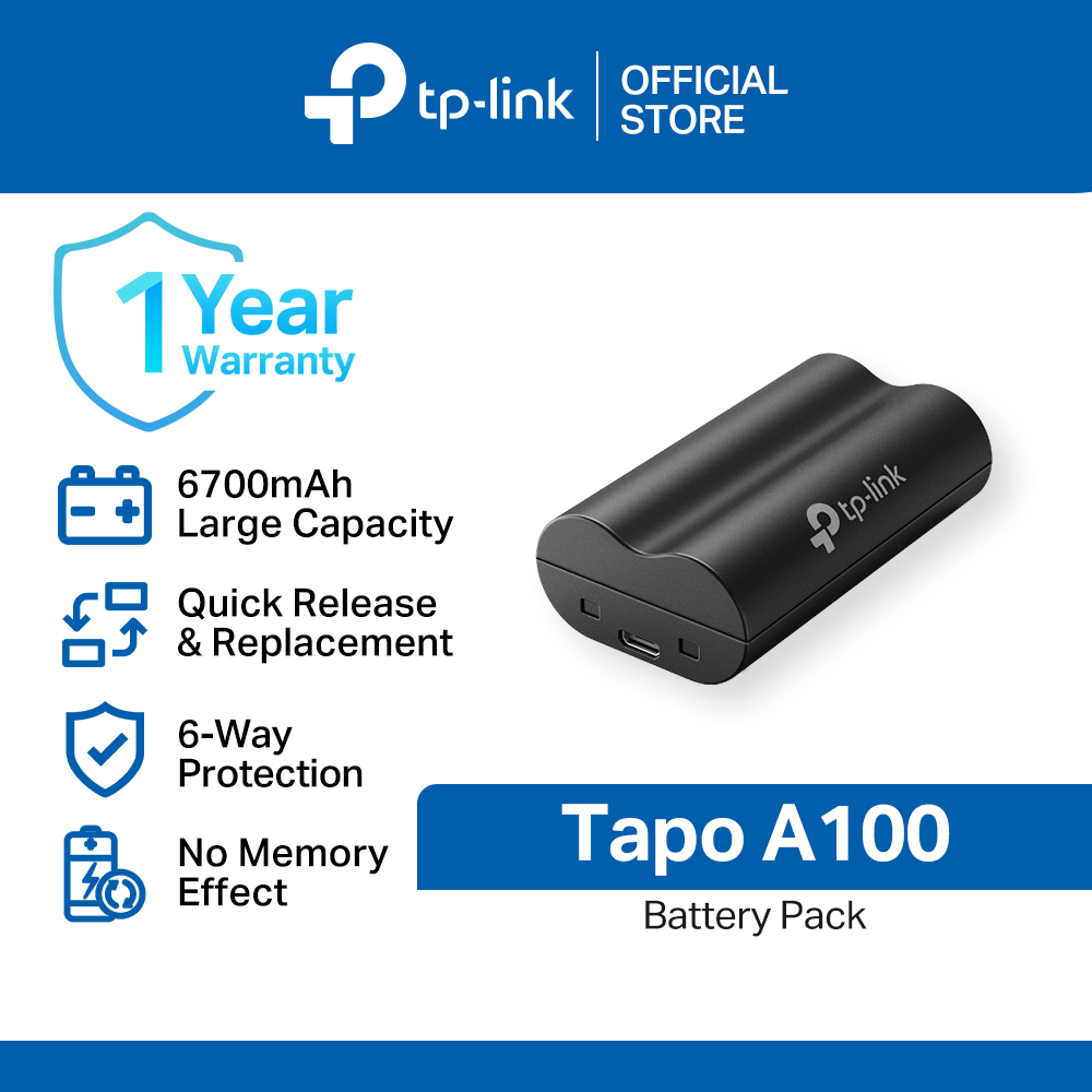 TP-Link | Tapo | A100 | Battery Pack 6700mAh Large Capacity | Quick ...