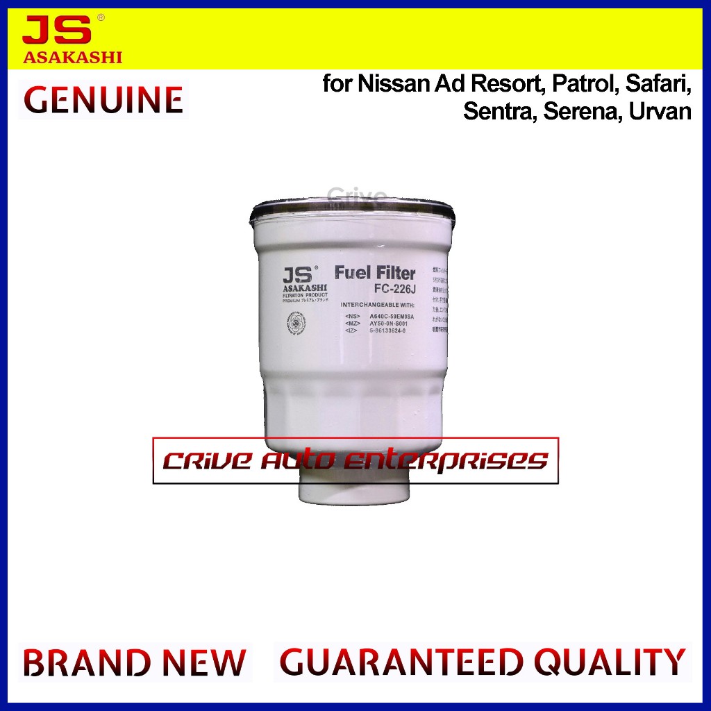 ORIGINAL JS Fuel Filter for Nissan Ad Resort, Patrol, Safari, Sentra ...