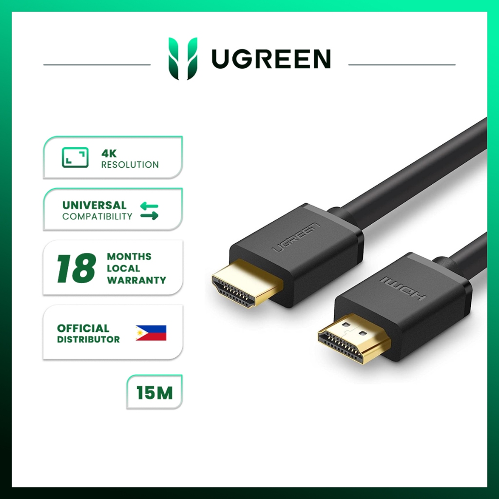 UGREEN HDMI Cable 2.0v Full Copper with Ethernet 1080P HD for TV 10M ...