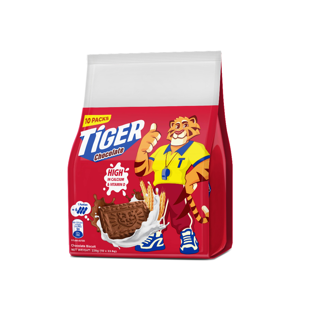 Tiger Chocolate Biscuit Multipack 10x22.8g | Shopee Philippines