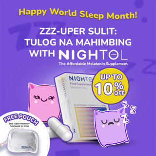 [ For Natural Sleep ] (20 Capsules) Nightol Pure 3mg Melatonin ...