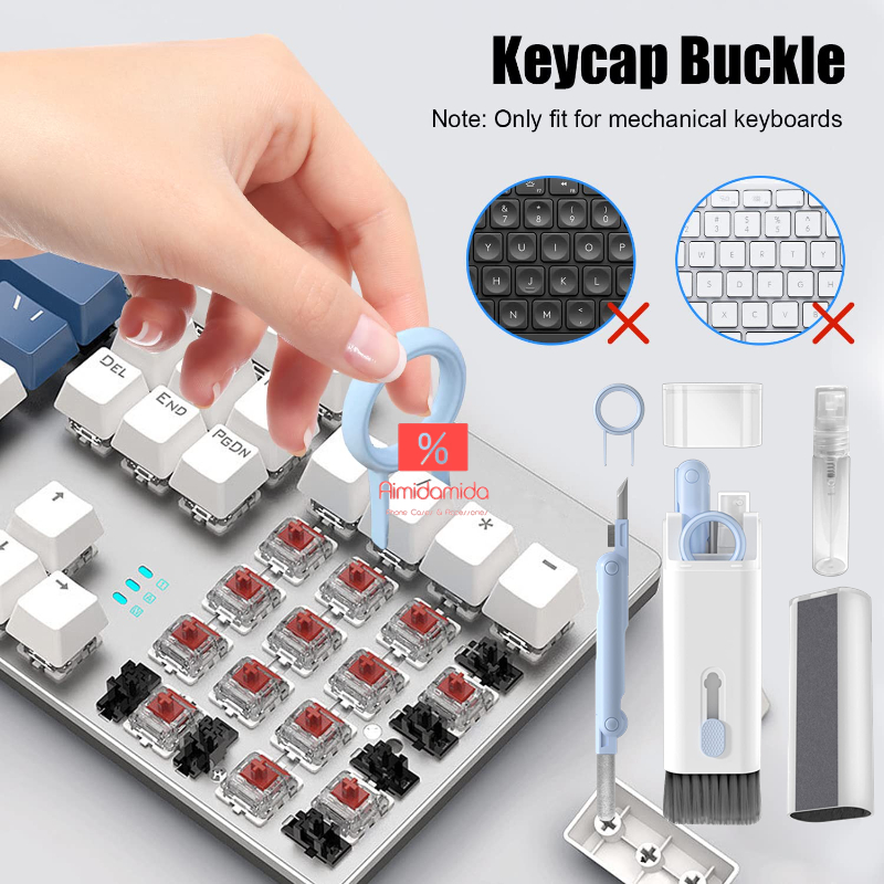 7-in-1 Computer Keyboard Cleaner Brush Kit Earphone Soft Pen Stick ...