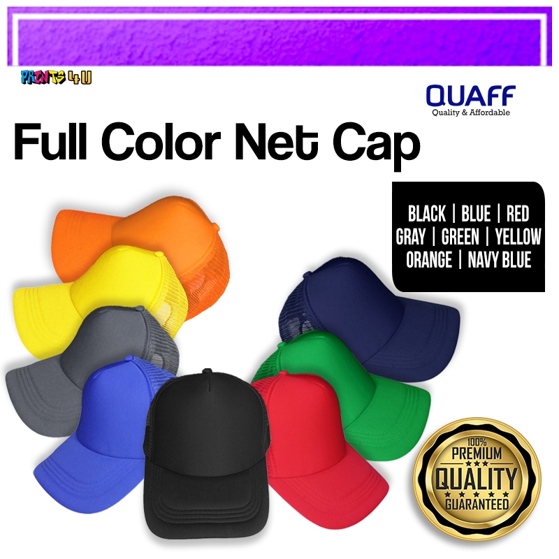 Full Color QUAFF Printable Mesh Cap for Men and Women Baseball Cap ...