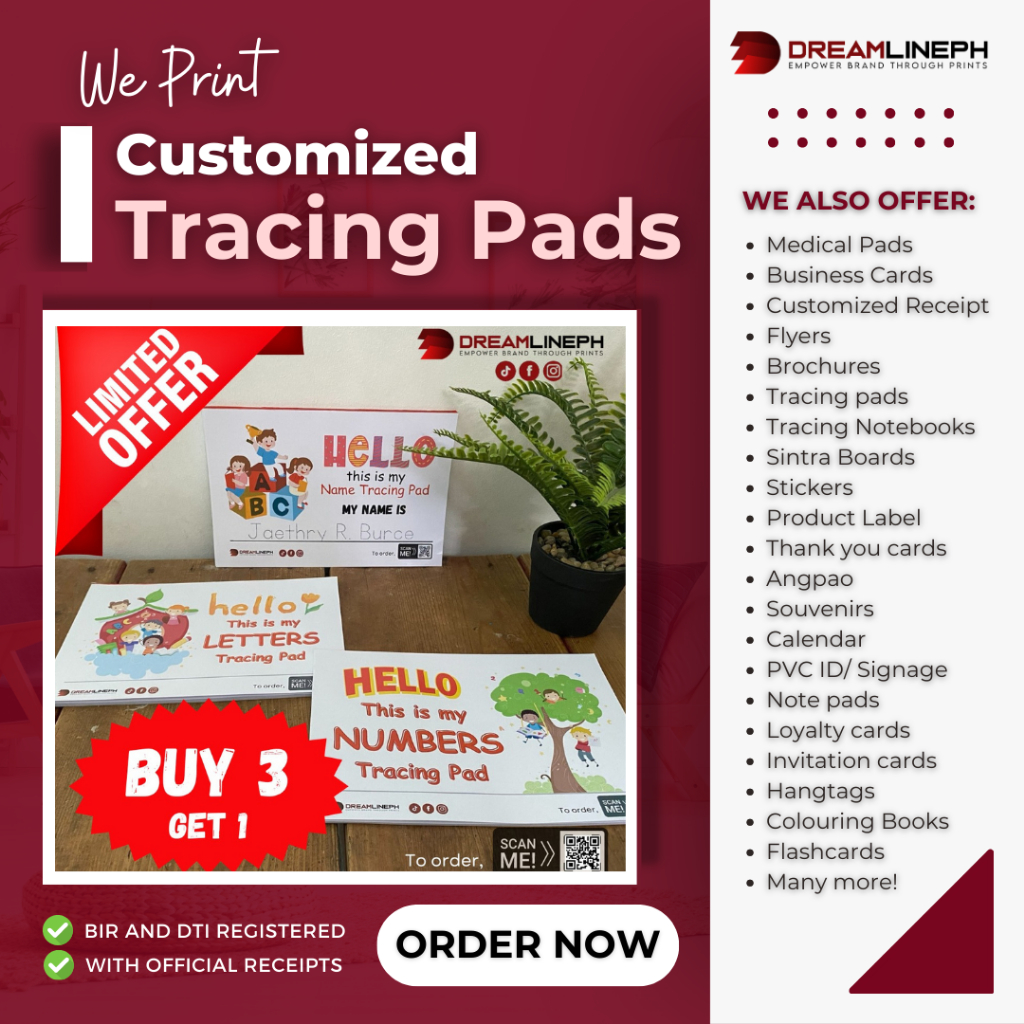 Buy 3 get 1 Customized Tracing Pad for Kids! Name, Numbers and Letters ...