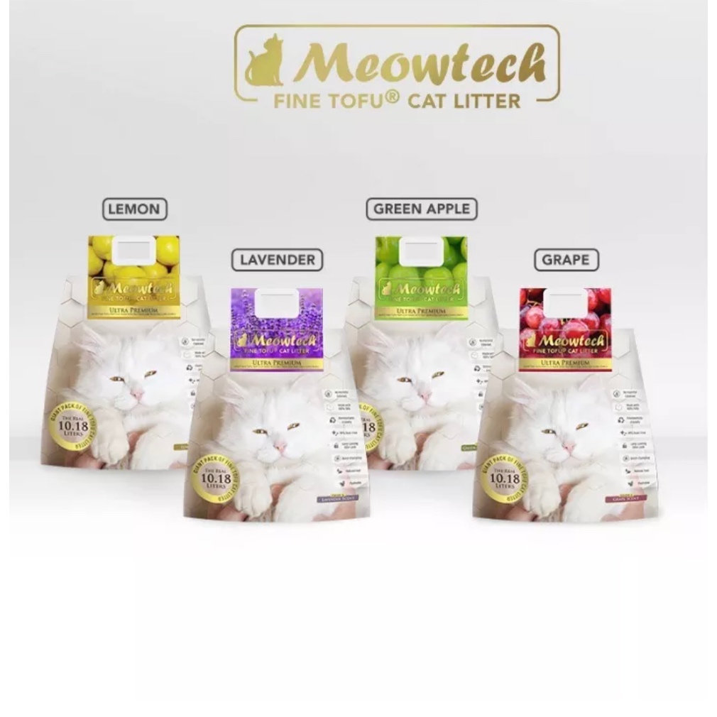 TOFU Meowtech Ultra Premium Fine TOFU Clumping Cat Litter 10.18L | Shopee Philippines