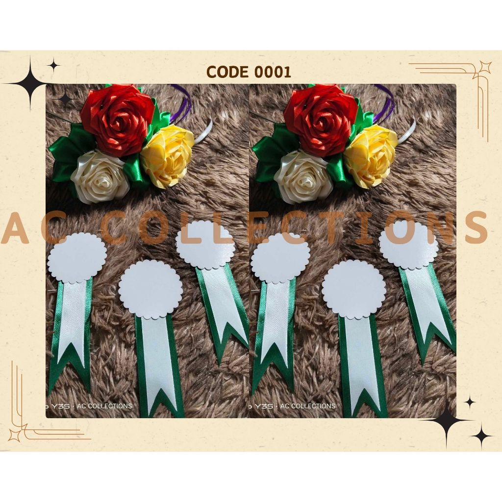 20 PCS. RIBBONS WITH BLANK LOGO FOR GRADUATION, MOVER , ACADEMIC AWARDS ...