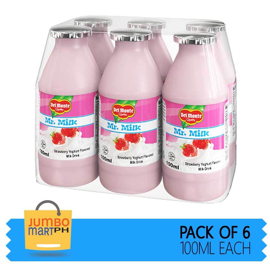 DEL MONTE MR. MILK STRABERRY 100ML / PACK OF 6 | Shopee Philippines