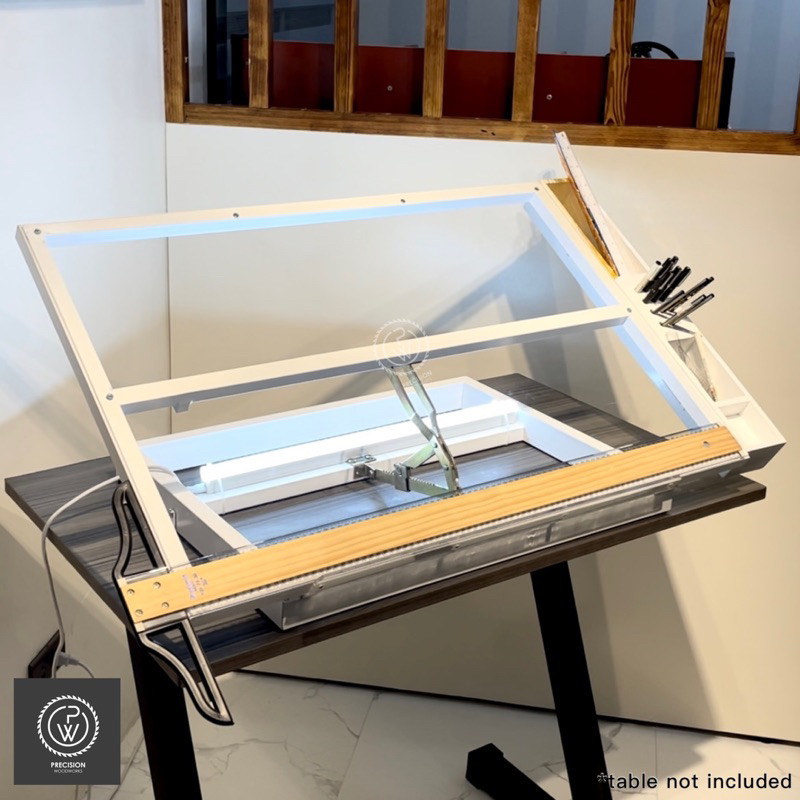 COD | SPACE-SAVING WHITE ACRYLIC DRAFTING BOARD | METAL | FREE LED ...