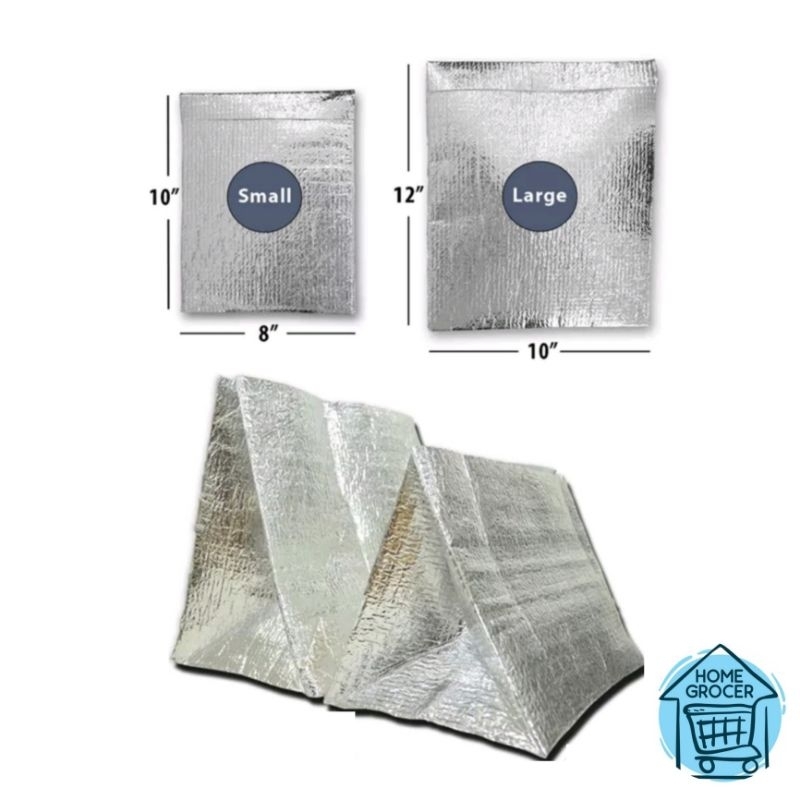 Insulated thermal pouch bag silver foil 5 pcs | Shopee Philippines