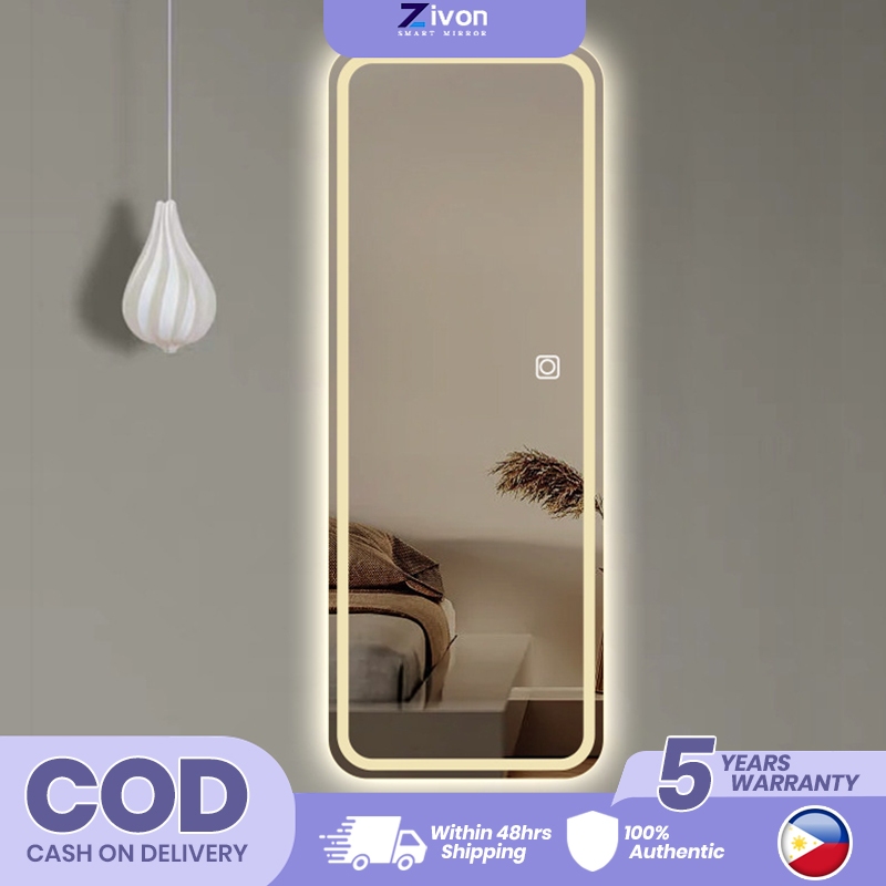 【Zivon】3 color Led Full Body Mirror With Lights Defogging Wall Mirror ...