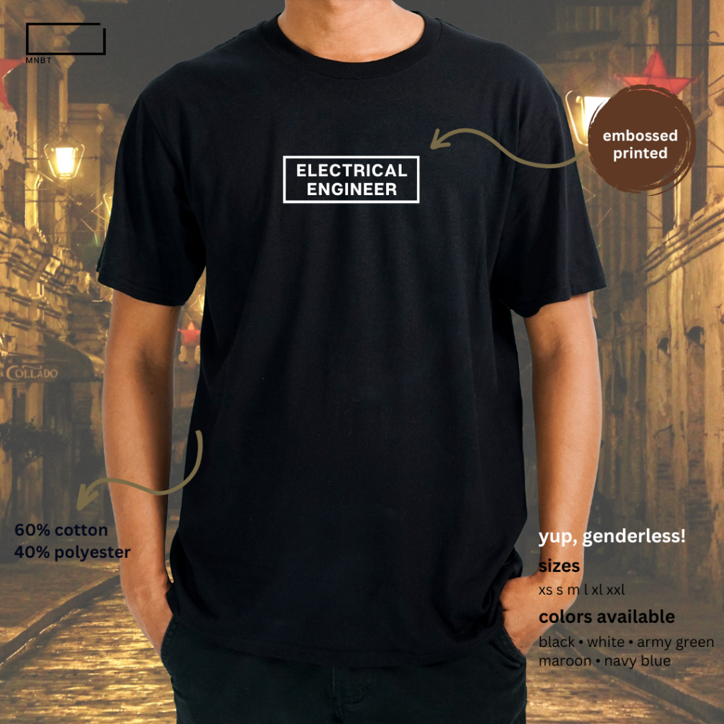 Electrical Engineer | MNBT Embossed Printed Shirt | course program ...