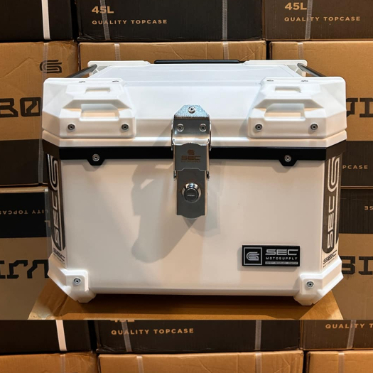 SEC 45L HEXALITE MUJI TOPBOX W/ BACKREST AND LEATHER INNER LINING ...