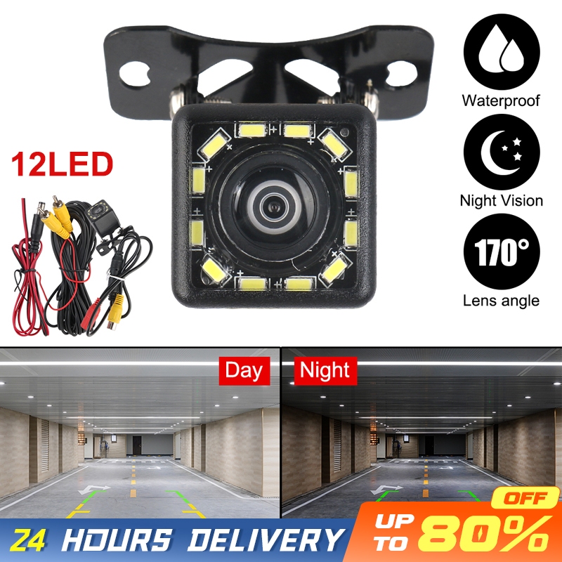 12 Led Hd Car Rear View Camera Auto Parking Reverse Backup Camera Night ...